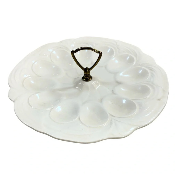 Hull Pottery | Kitchen | Vintage Hull Pottery Deviled Egg Plate Serving ...